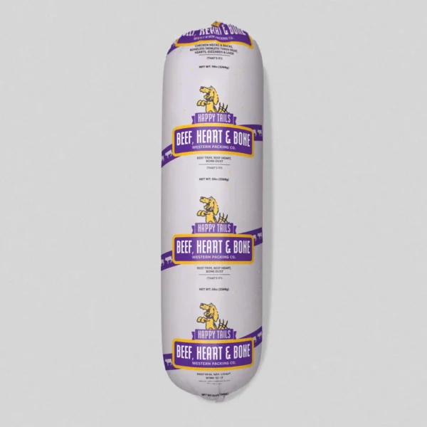 5lb Beef, Heart & Bone - Happy Tails